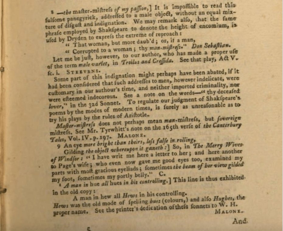 Shakespeare’s Sonnets 1609-1790 – Editing Shakespeare