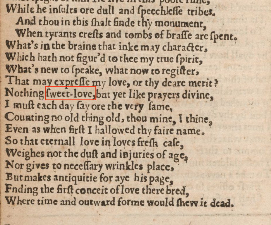 Shakespeare’s Sonnets 1609-1790 – Editing Shakespeare